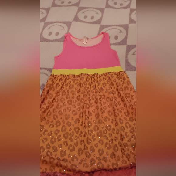 Justice | Dresses | Justice Girls Pink And Leopard Print Dress | Poshmark